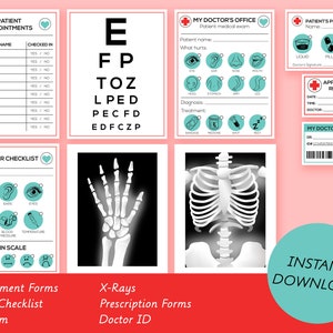 Doctors Office Dramatic Play, INSTANT DOWNLOAD, Doctor's Office Pretend ...