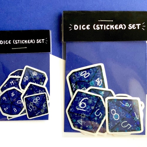 Dice Cat Sticker Set | Etsy