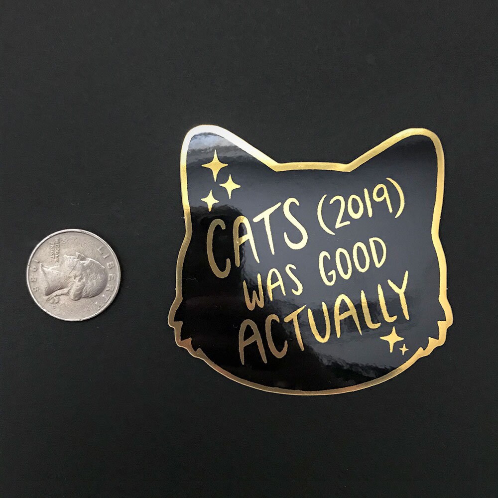 CATS 2019 Sticker Black and Gold Mirror Sticker for - Etsy