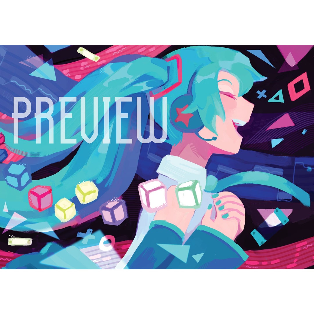 Virtual Diva 5x7 Miku Art Print - Etsy