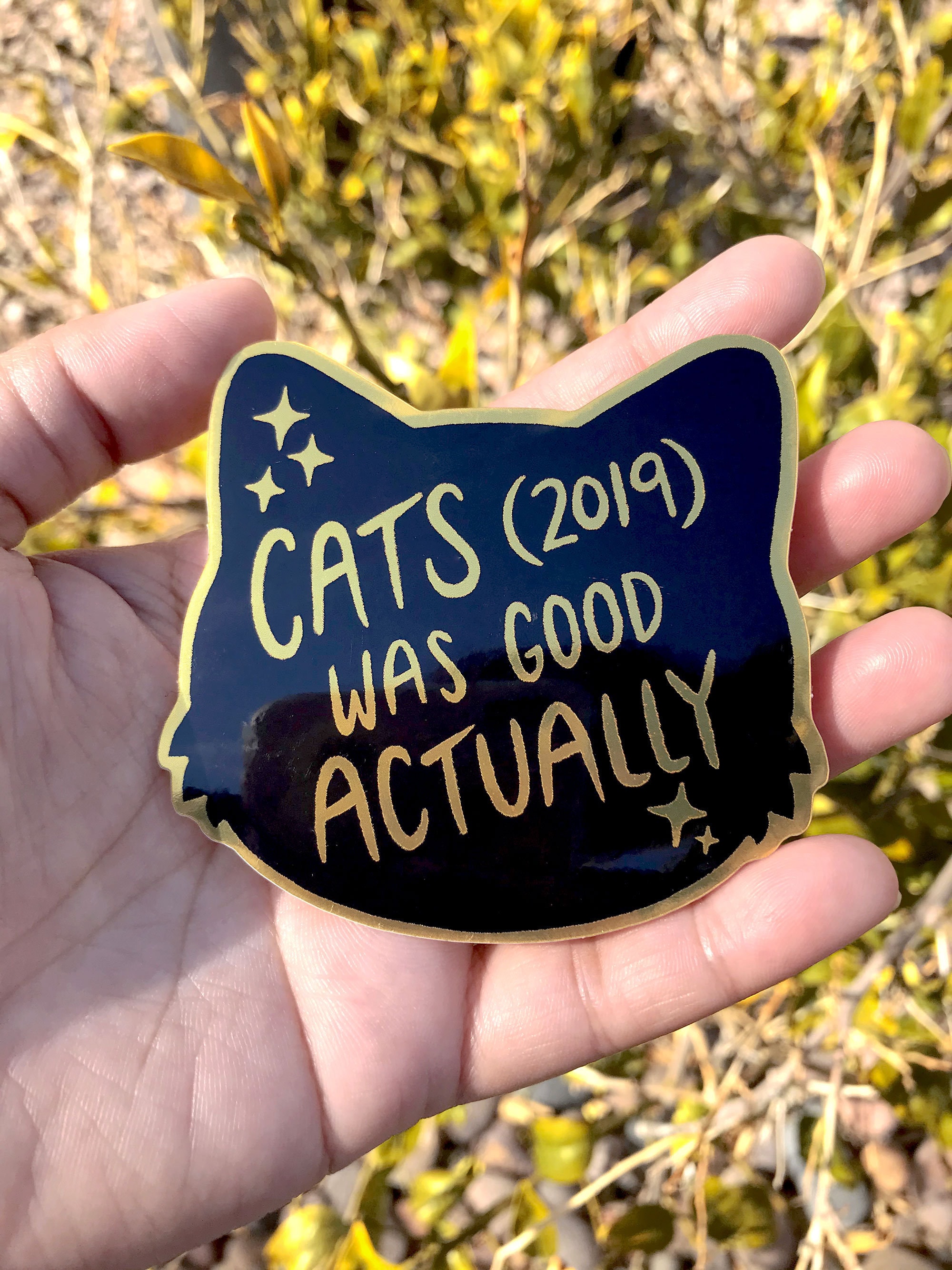 CATS 2019 Sticker Black and Gold Mirror Sticker for - Etsy