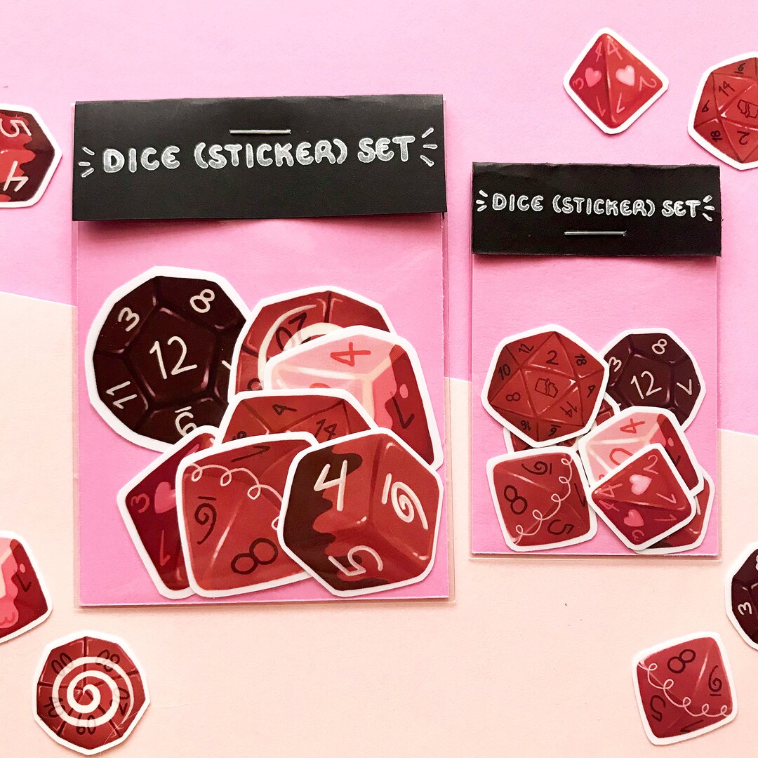 CHOCOLATE Dice Sticker Set Set of Seven Stickers - Etsy