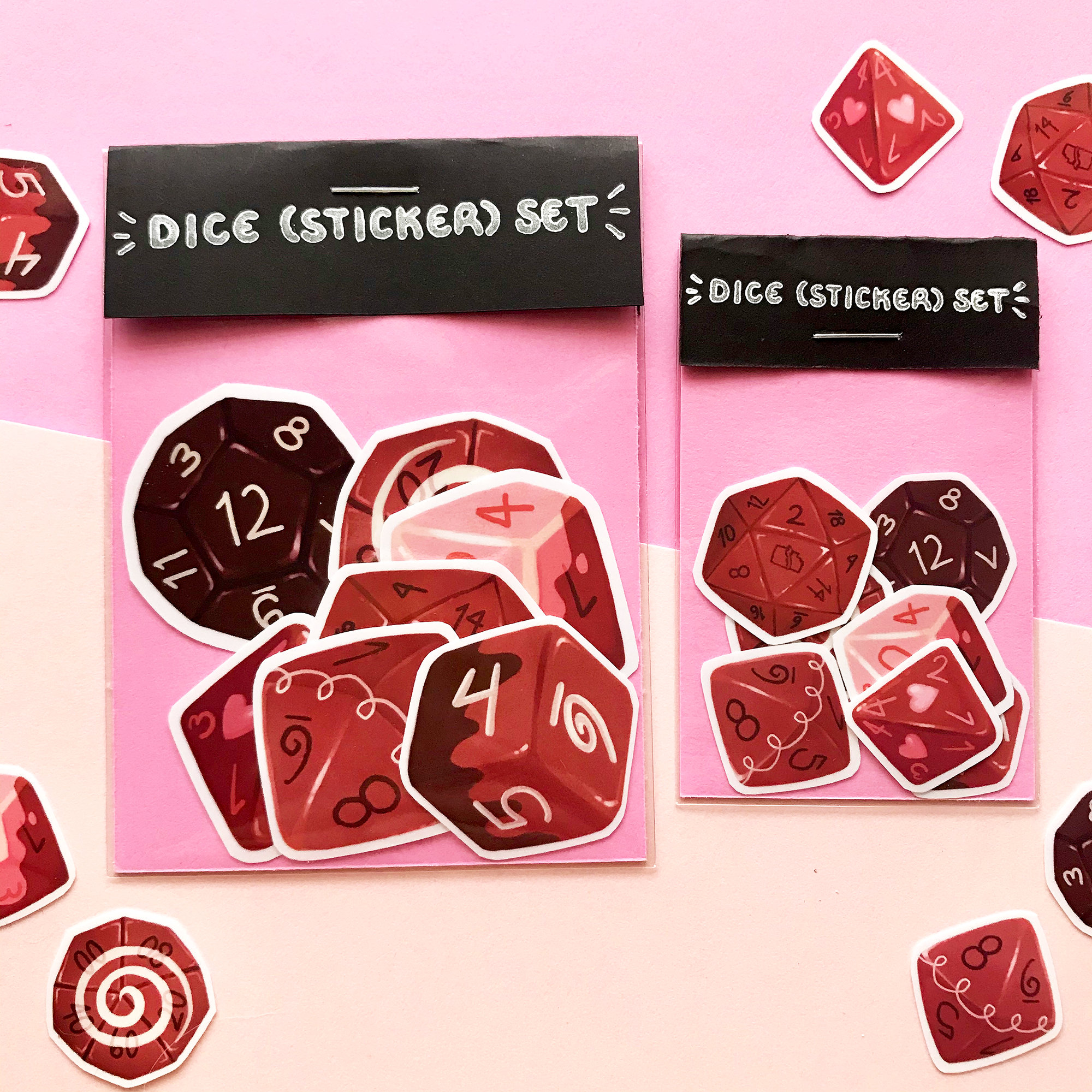 CHOCOLATE Dice Sticker Set Set of Seven Stickers | Etsy