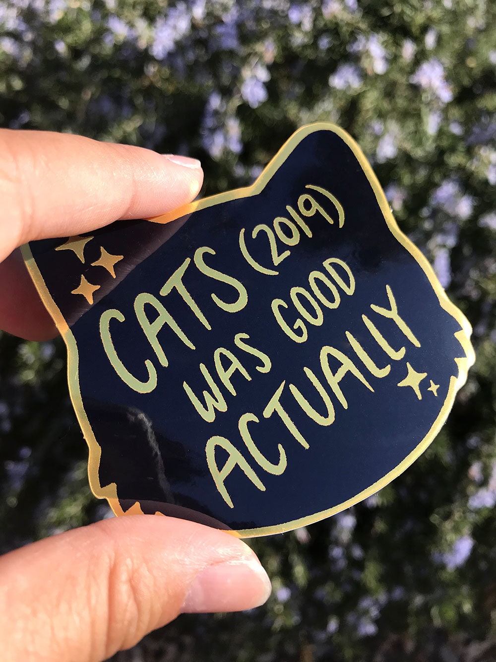 CATS 2019 Sticker Black and Gold Mirror Sticker for - Etsy