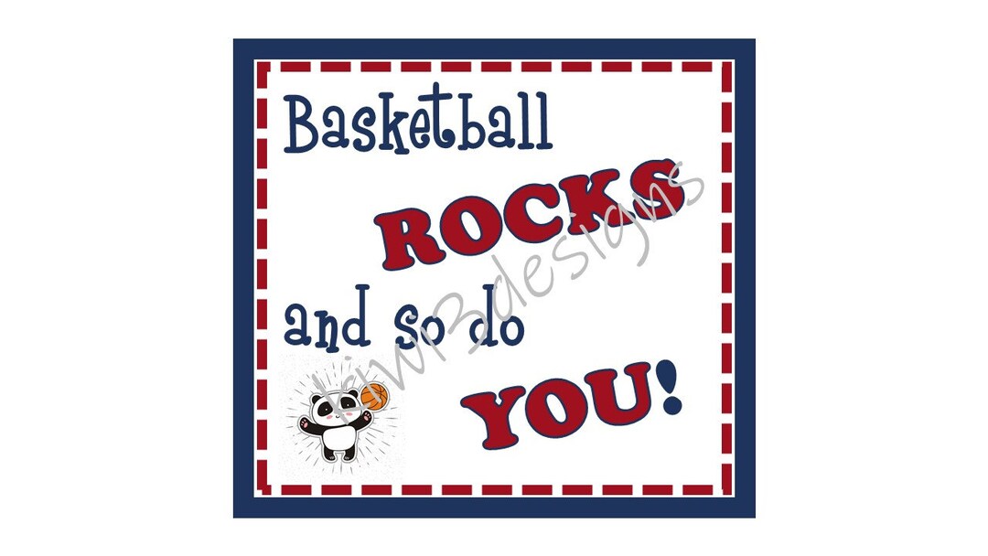 Team Gifts, Favor Tags, Sports, Basketball & Camp, Candy Gram ...