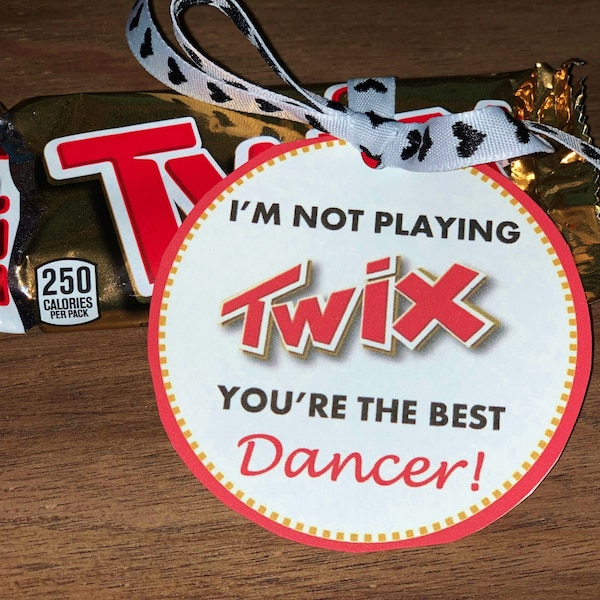 Twix Cheer Tag - Etsy