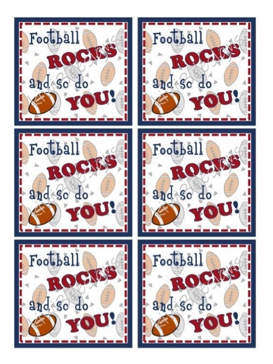 Team Gifts Favor Tags Football Sports & Camp Gifts Candy | Etsy