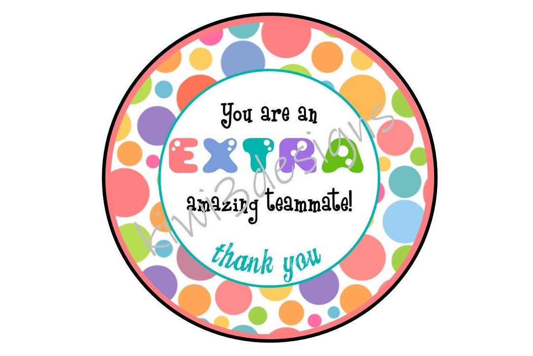 You Are an EXTRA Amazing Teammate Thank You Favor Tag - Etsy
