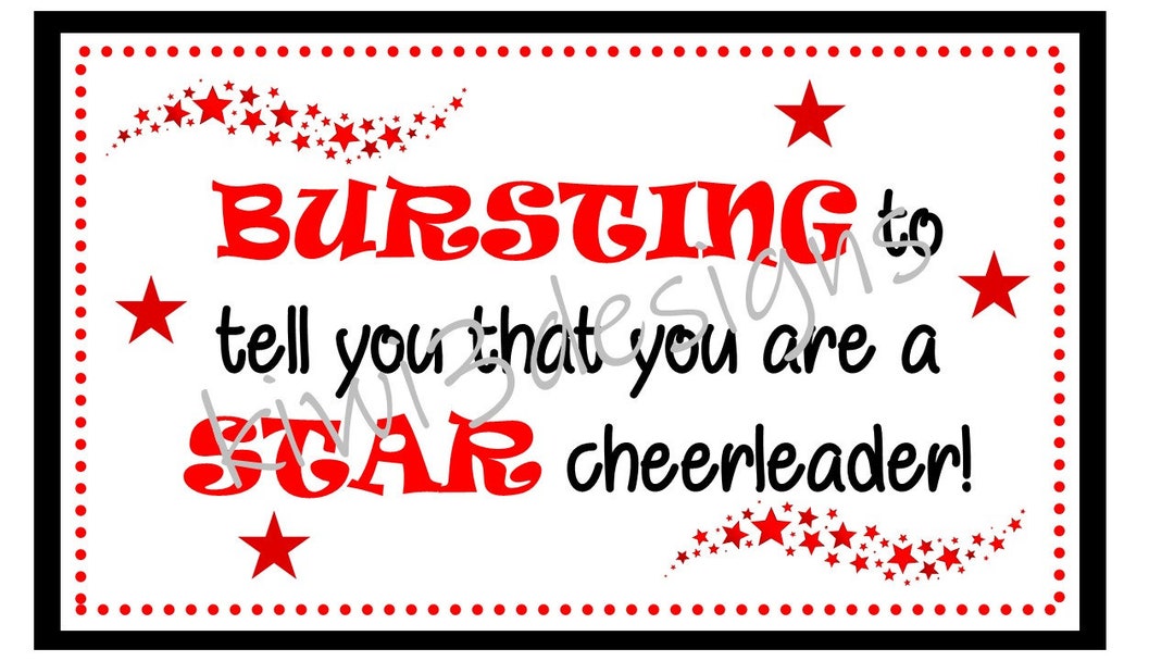 Team Gifts, Favor Tags, Cheer Gifts, Candy Gram, Inspirational PDF File ...