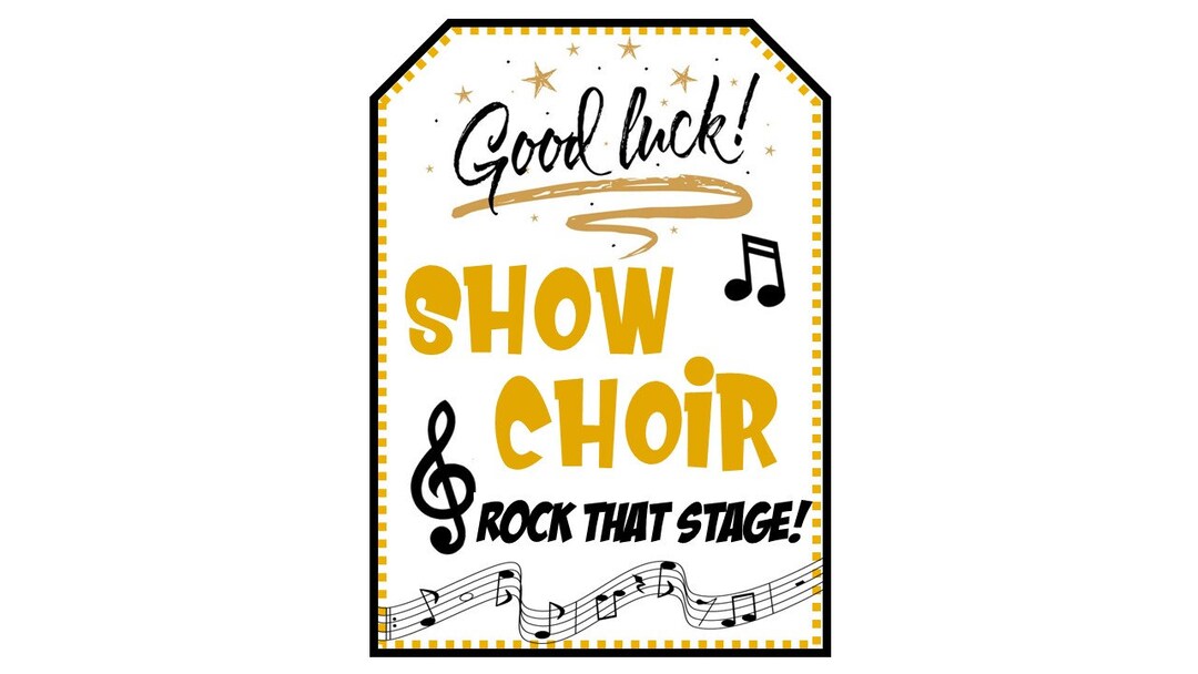 Good Luck Show Choir Favor Tag - Etsy