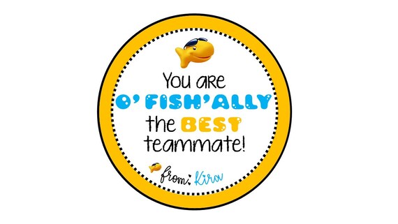 Customized Favor Gift Tags Goldfish Pdf File INSTANT DOWNLOAD | Etsy