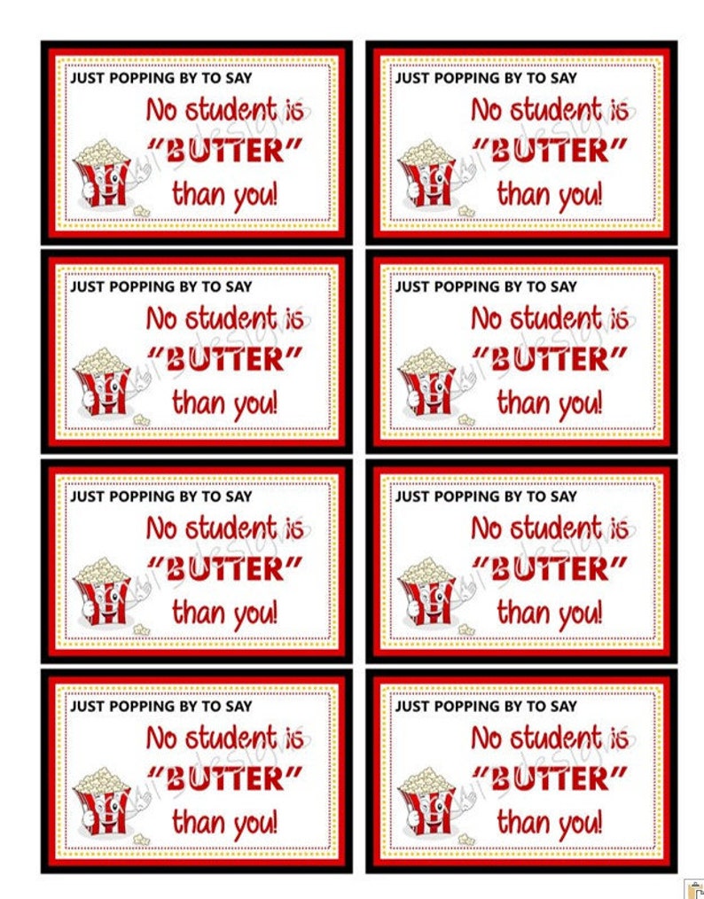 Student Appreciation Gift Tags Favor Tags Candy Gram PDF - Etsy