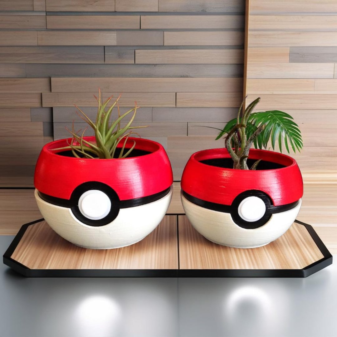 Pokemon Pokeball Planter, Novelty Plant Holder for Plant Lovers and ...