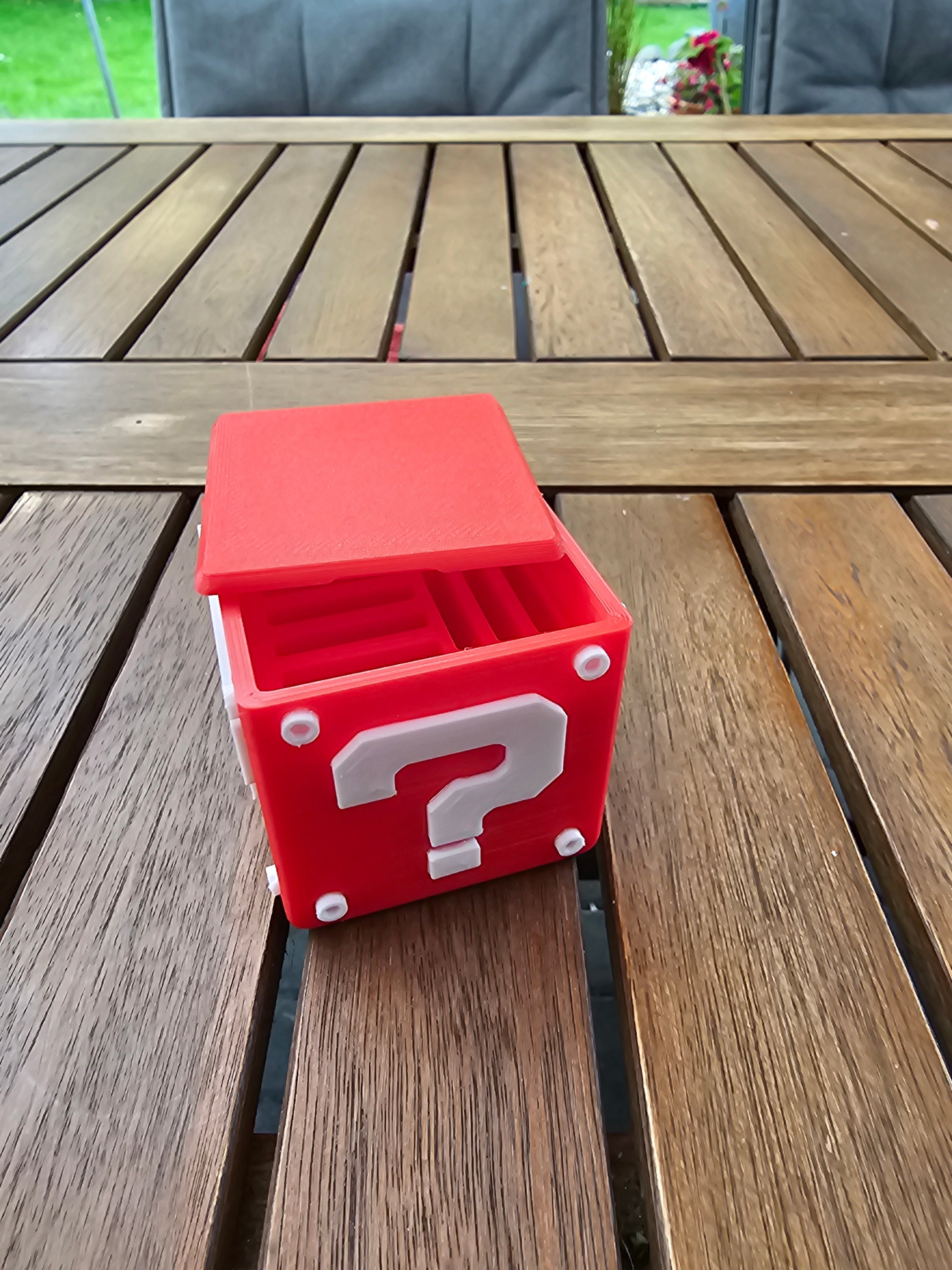 Super Mario Question Block Switch Cartridge Case, 3D Printed Game ...