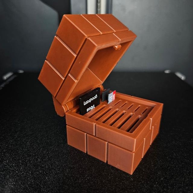 Mario Block SD Card Organizer, 3D Printed Microsd Holder, Gamer Gift ...