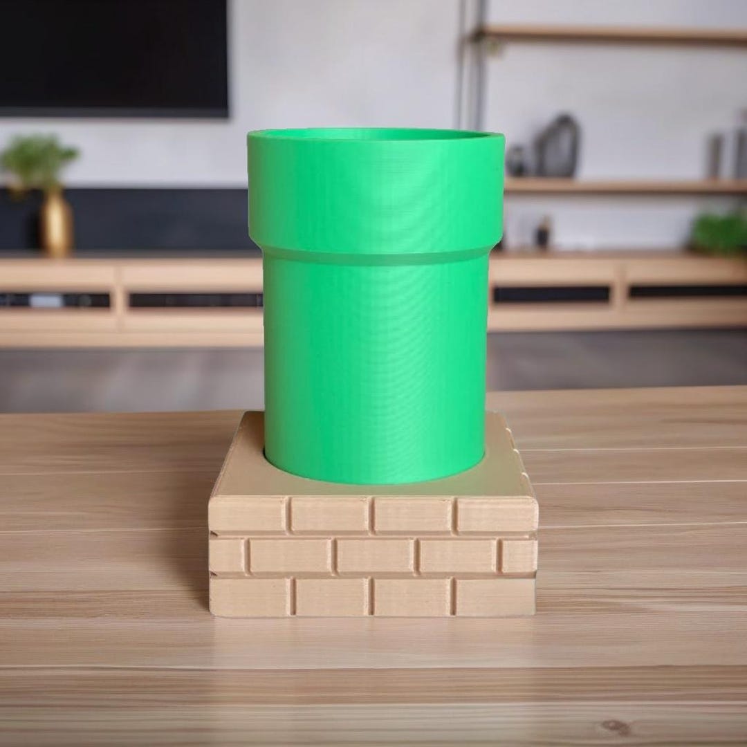 Super Mario Pipe Pen Holder | Fun Nintendo Office Decor & Gamer Desk ...