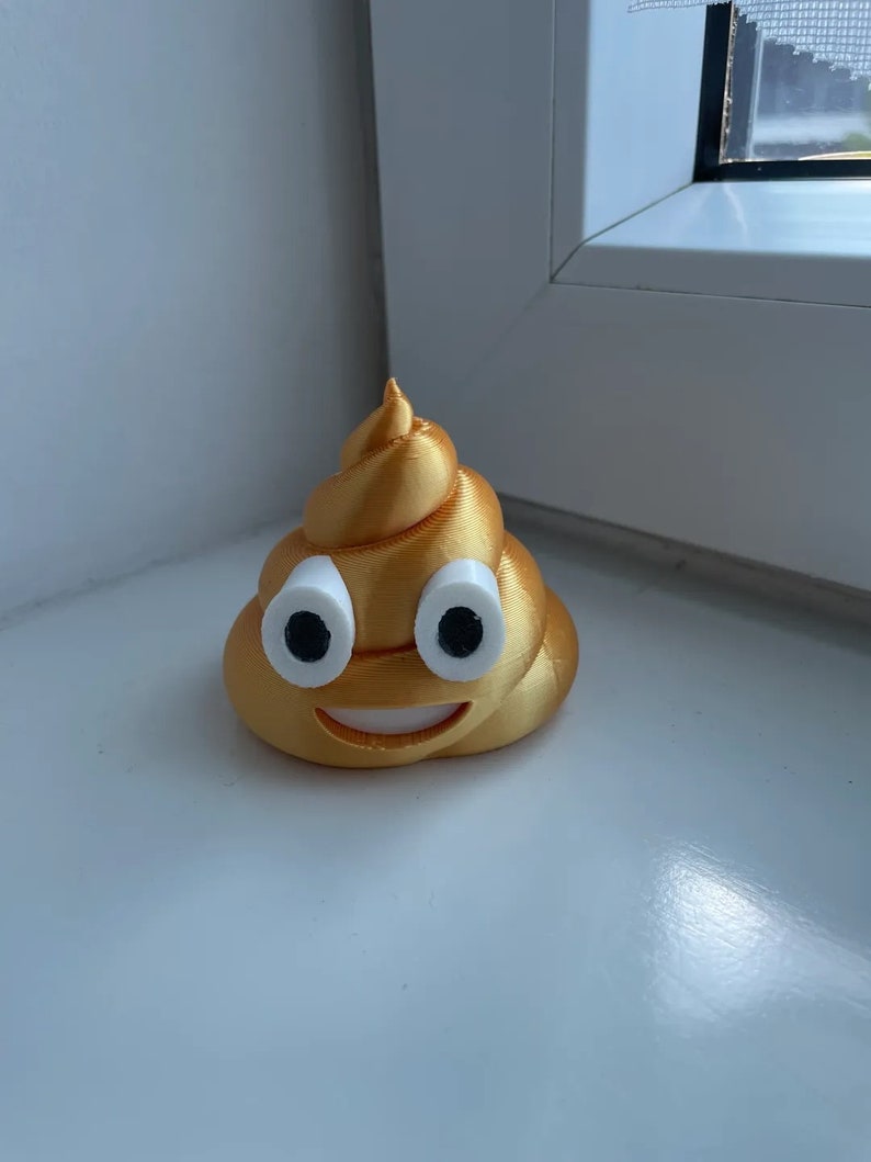 Charming Poo Emoji Home Decor Unique 3D Printed Statue, Perfect for ...