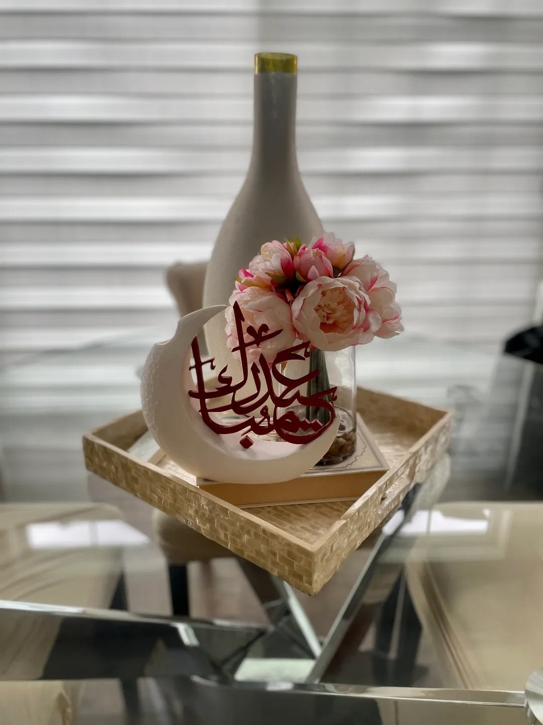 Crescent Vase Ramadan Decor | Elegant Islamic Decoration & Eid Mubarak ...