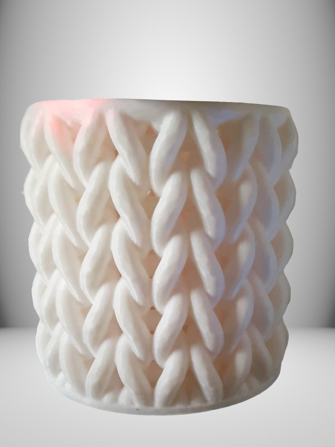 Handmade Knitted Cylindrical Containers, 3D Printed Storage Baskets ...