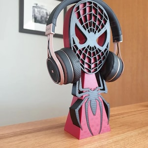 Spiderman Headphones Display Stand, Gaming Headset Holder, Superhero ...