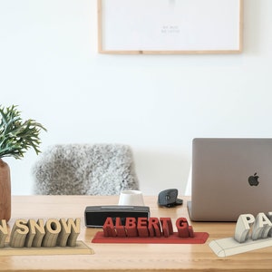 Personalized Standing Name Plate, Custom Name for Your Desk, 3D Printed ...