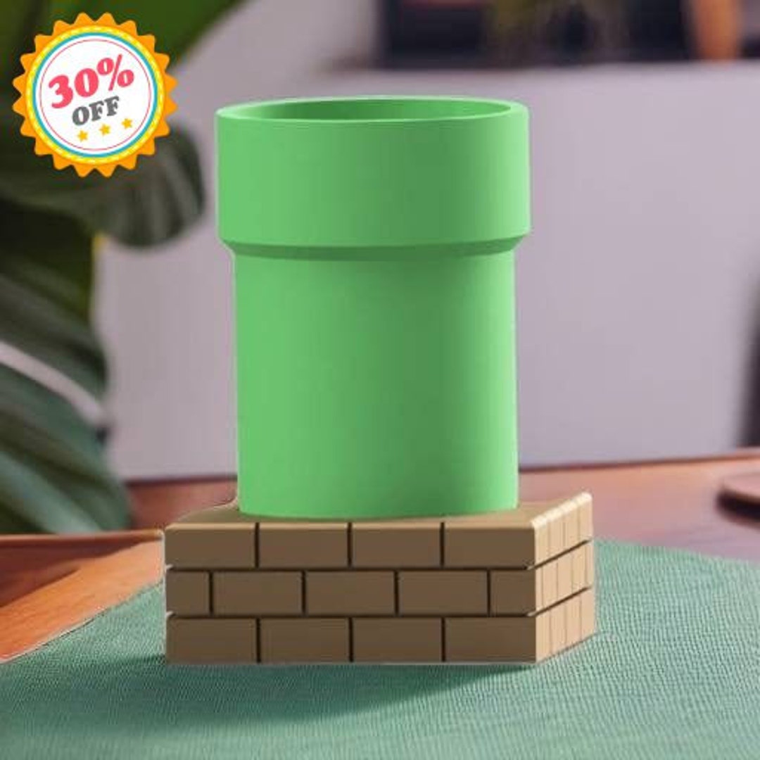 Video Game Gift Super Mario Pipe Pens Holder, Desk Organizer, Office ...