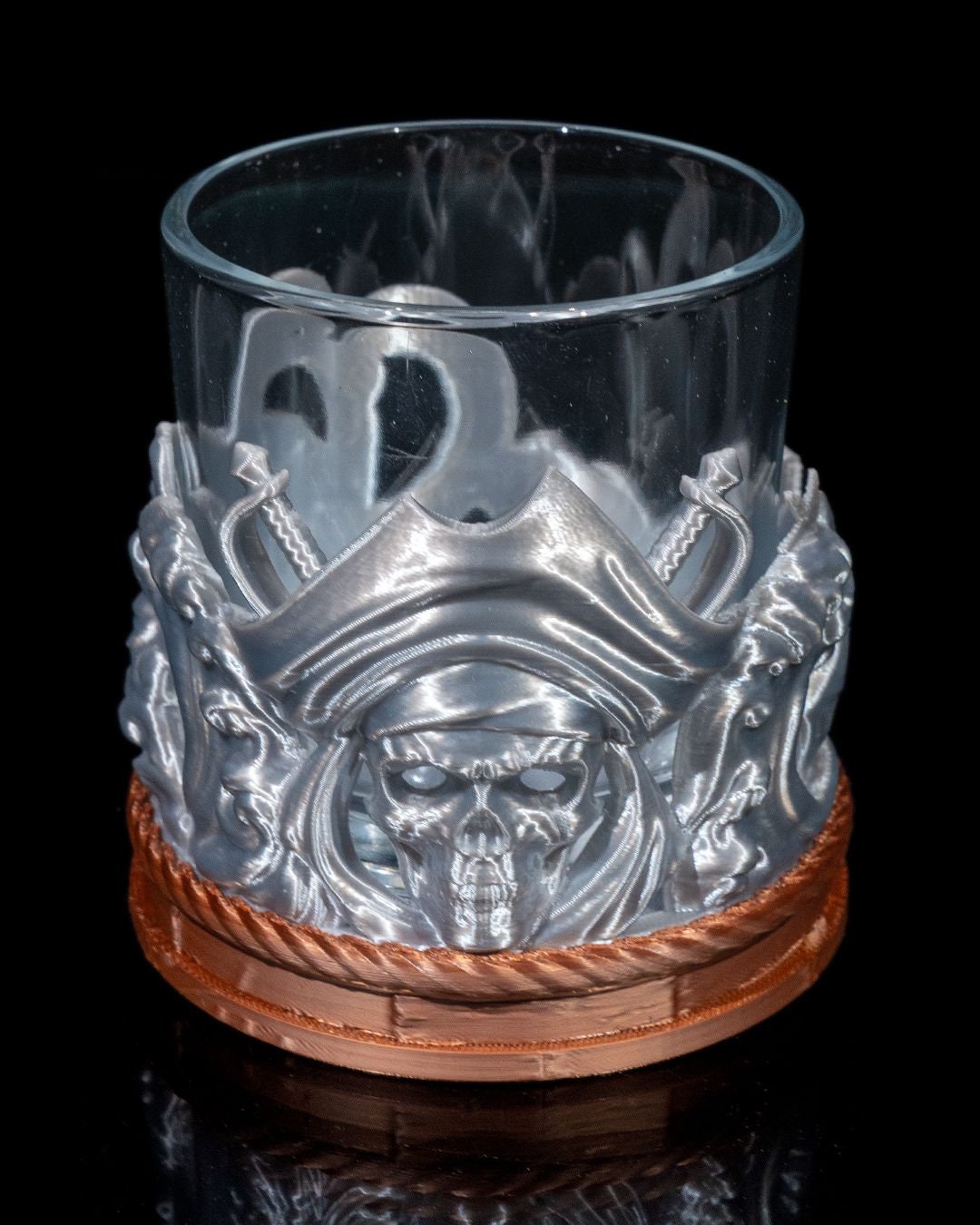 Caribbean Pirate Glass Cup Holder and Cover, Tropical Drink Glass Cover ...