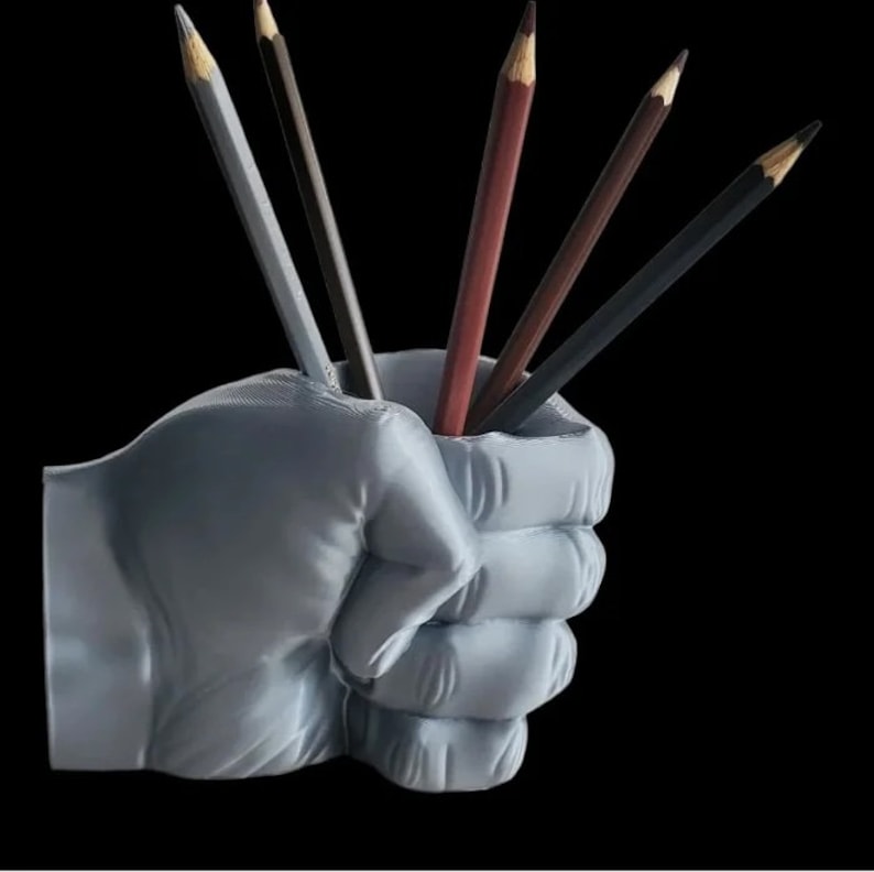 Hulk Fist Pen Pencil Holder, 3D Printed Marvel Superhero Desk Organizer ...