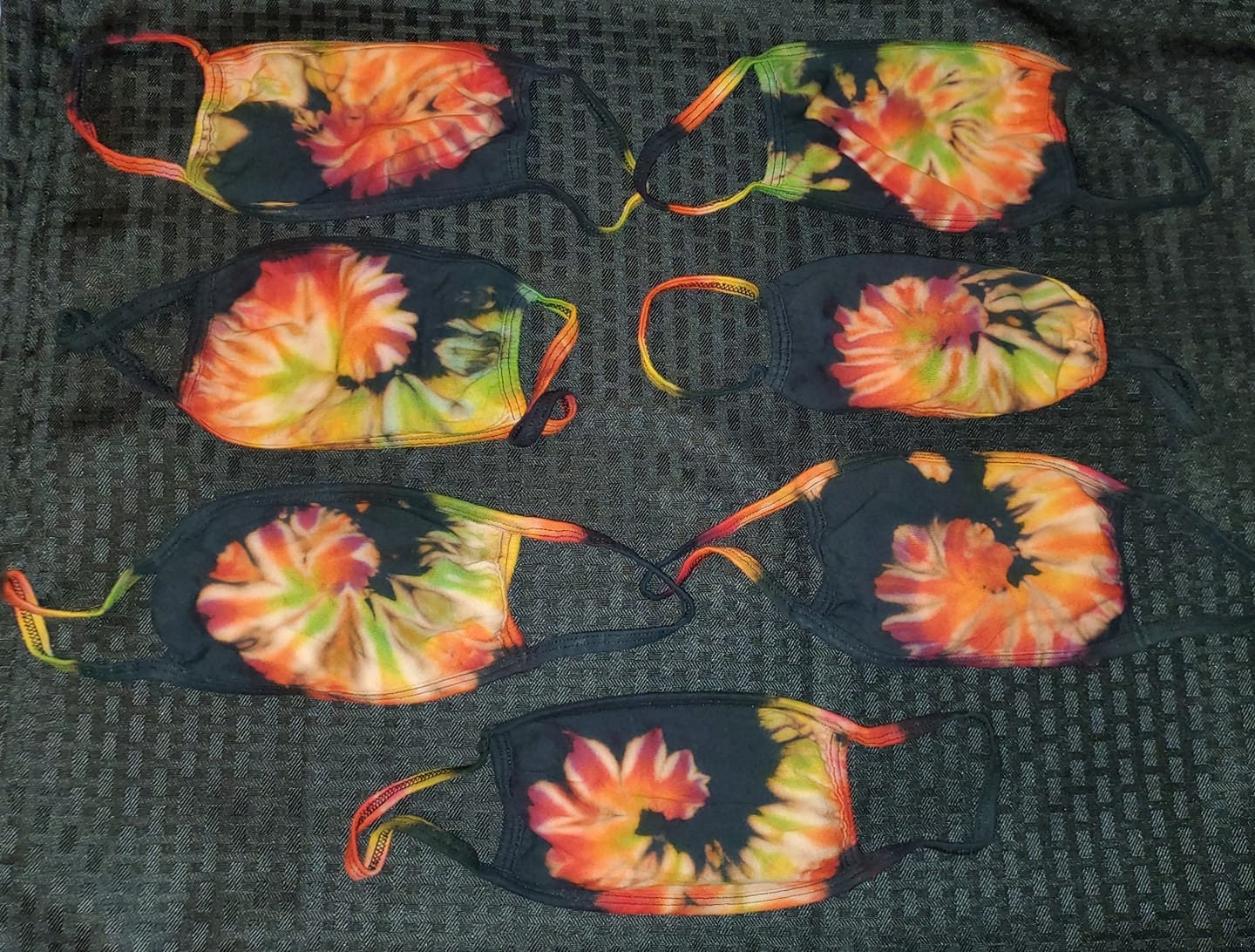 Reverse Tie Dye Rainbow Spiral Masks (1 Mask) - Etsy