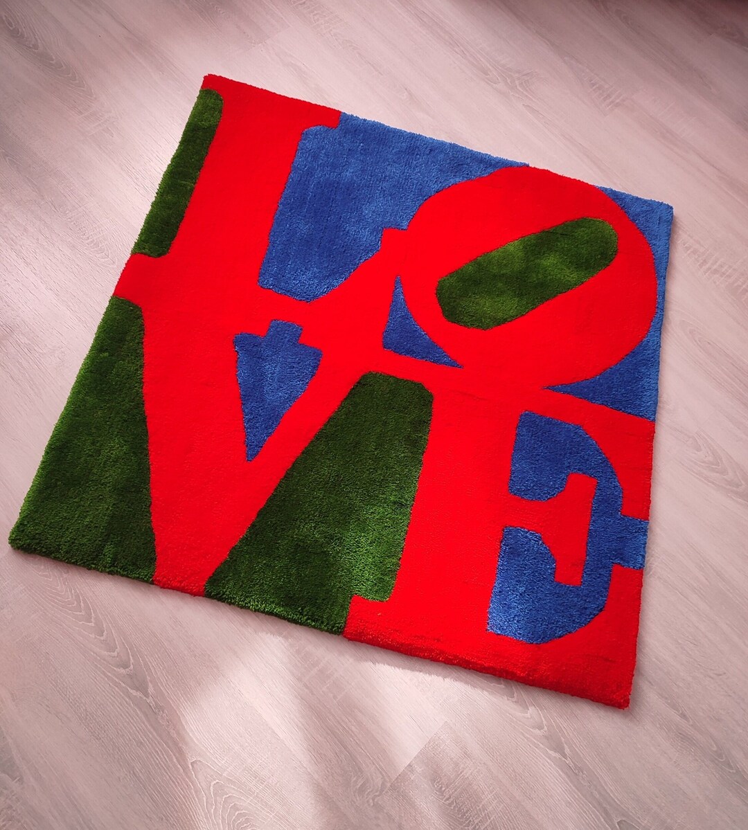 Area Rug | Tufted Love Quote Design | Eco-friendly Recycled Acrylic ...