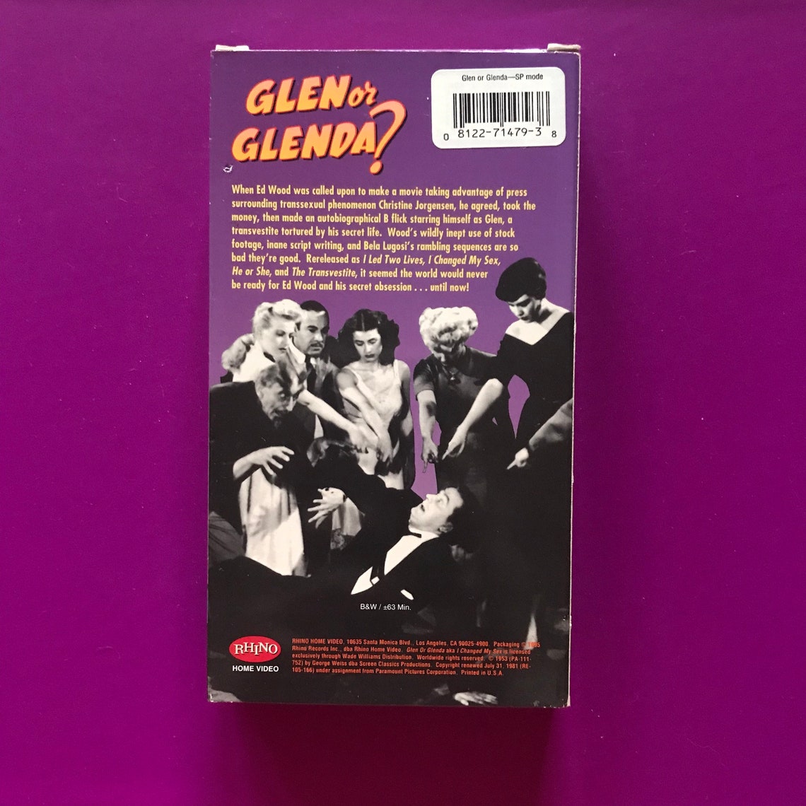 VHS Glen or Glenda - Etsy
