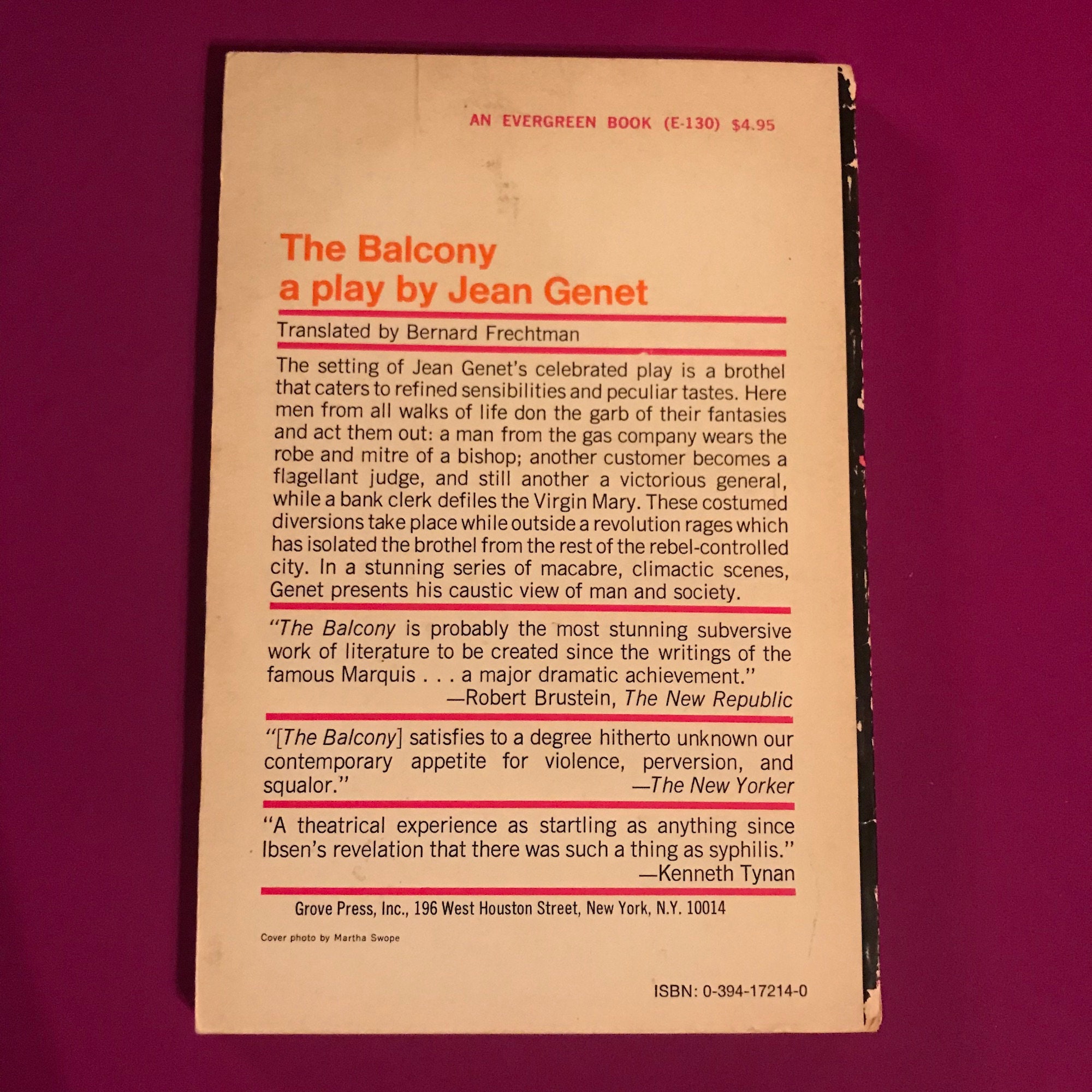 Paperback the Balcony Jean Genet - Etsy