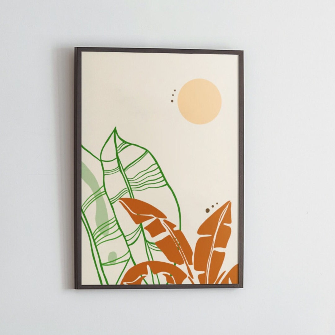 Modern House Plant, Botany Wall Art - Digital Downloads, Minimalist ...