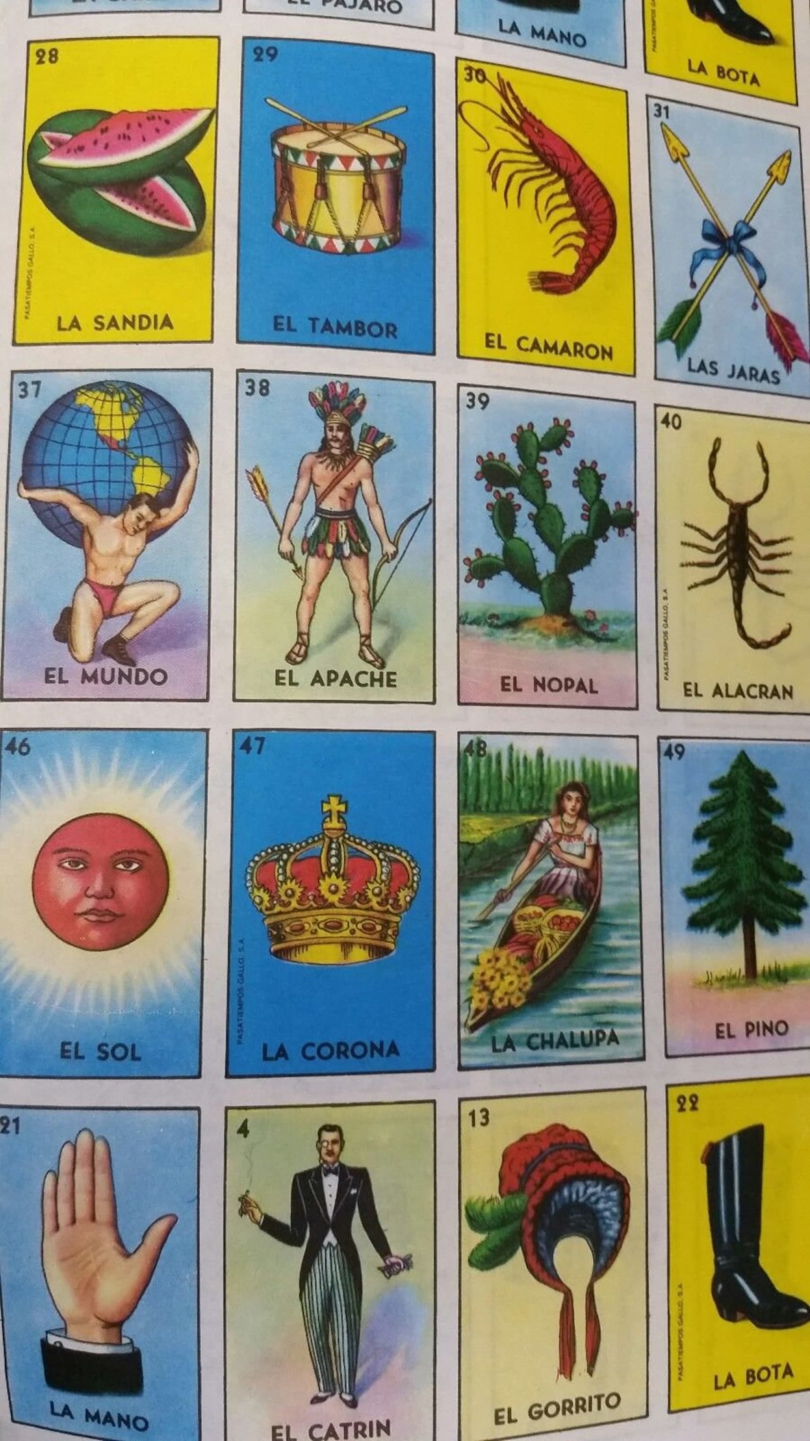 New Loteria Authentic Mexican Don Clemente Paper One Folded Etsy