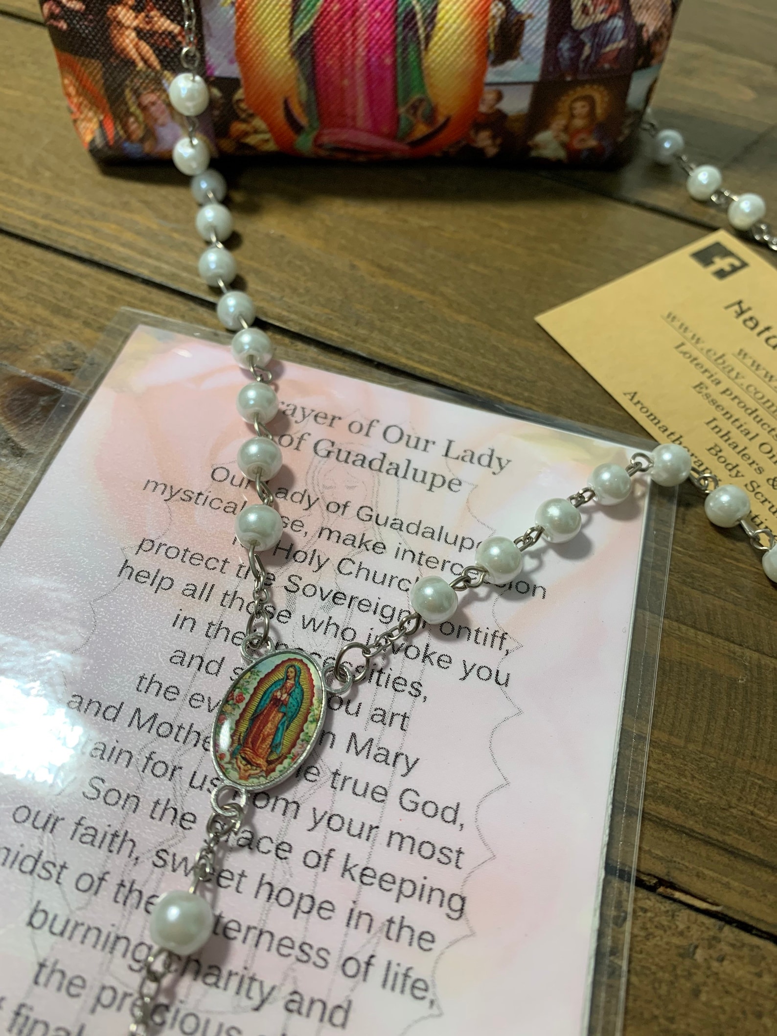 Our Lady of Guadalupe Rosary and Coin Purse With Prayer Card | Etsy