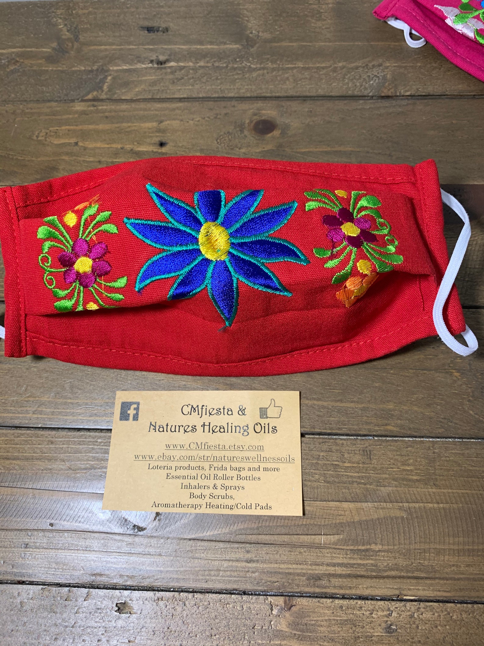 Artisanal Floral Face Masks - Floral Embroidered Mask -embroidered Face ...