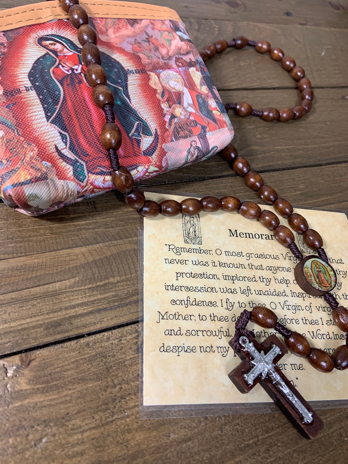 Our Lady of Guadalupe Rosary and Coin Purse With Prayer Card - Etsy