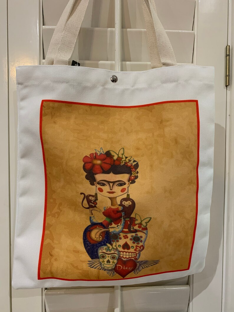 Frida Kahlo Tote Bag Shopping Canvas Bag Reusable Mexican - Etsy