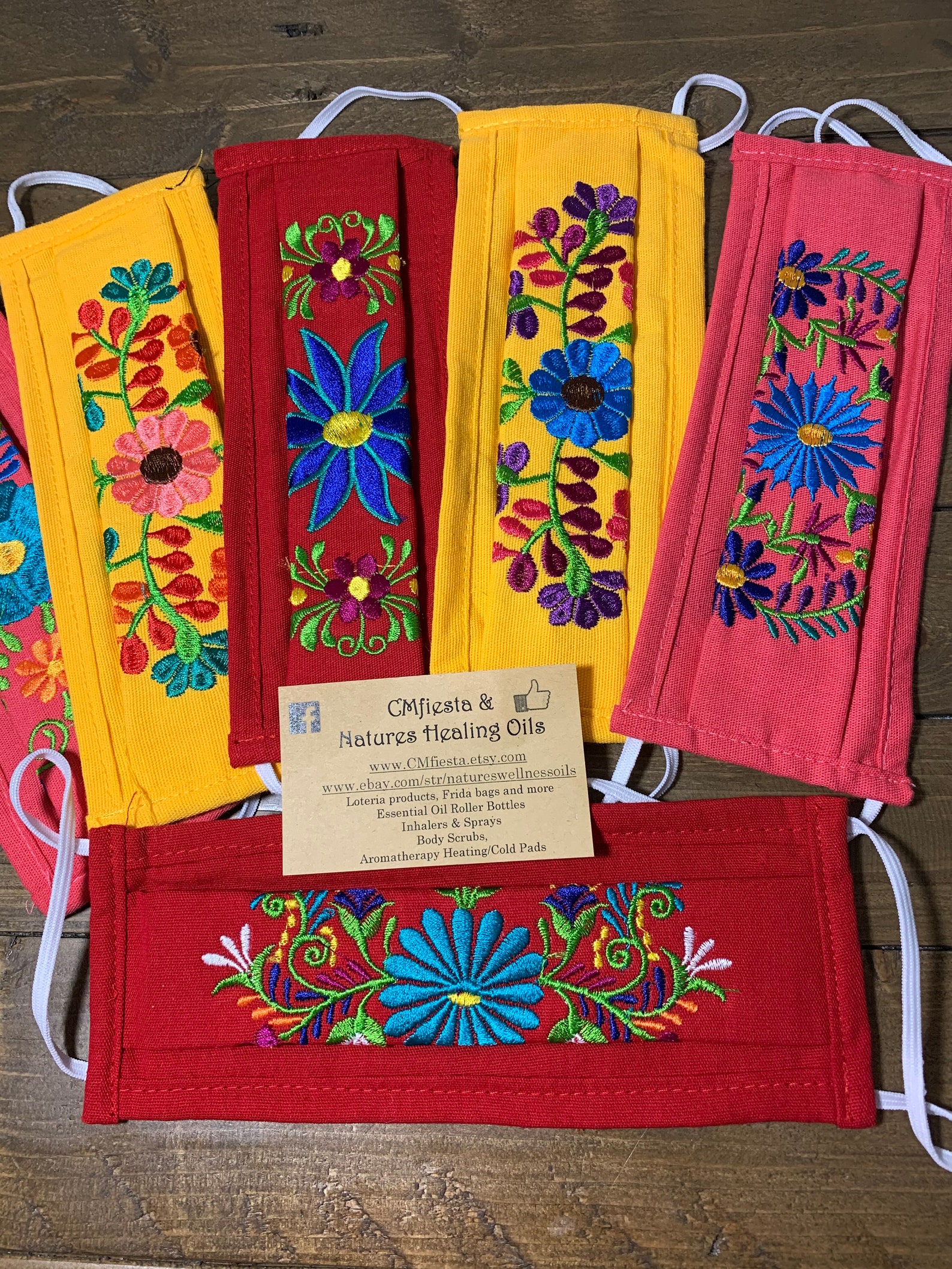 Artisanal Floral Face Masks - Floral Embroidered Mask -embroidered Face ...