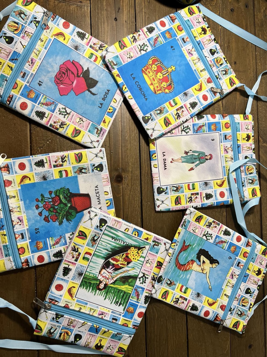 2PC Loteria Cross Body Bag NEW, Loteria Bingo Chalupa Coin Purse Pouch ...
