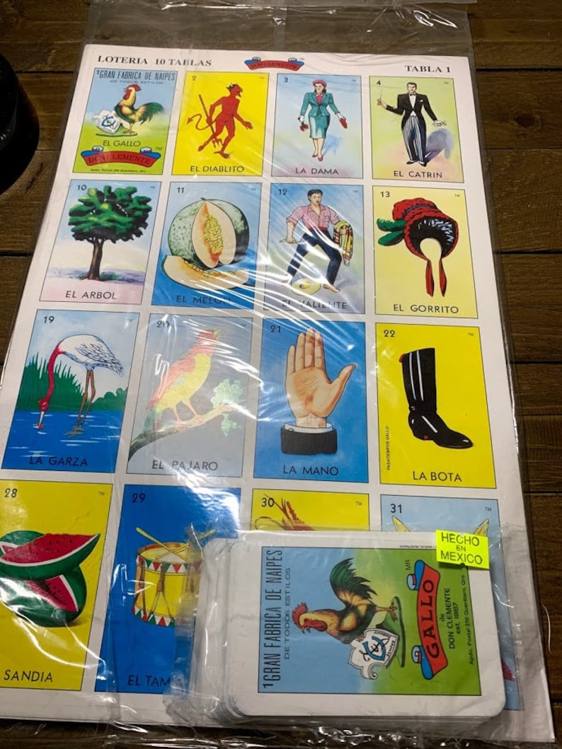 JUMBO Don Clemente Mexican Loteria Bingo Chalupa Game 10 - Etsy