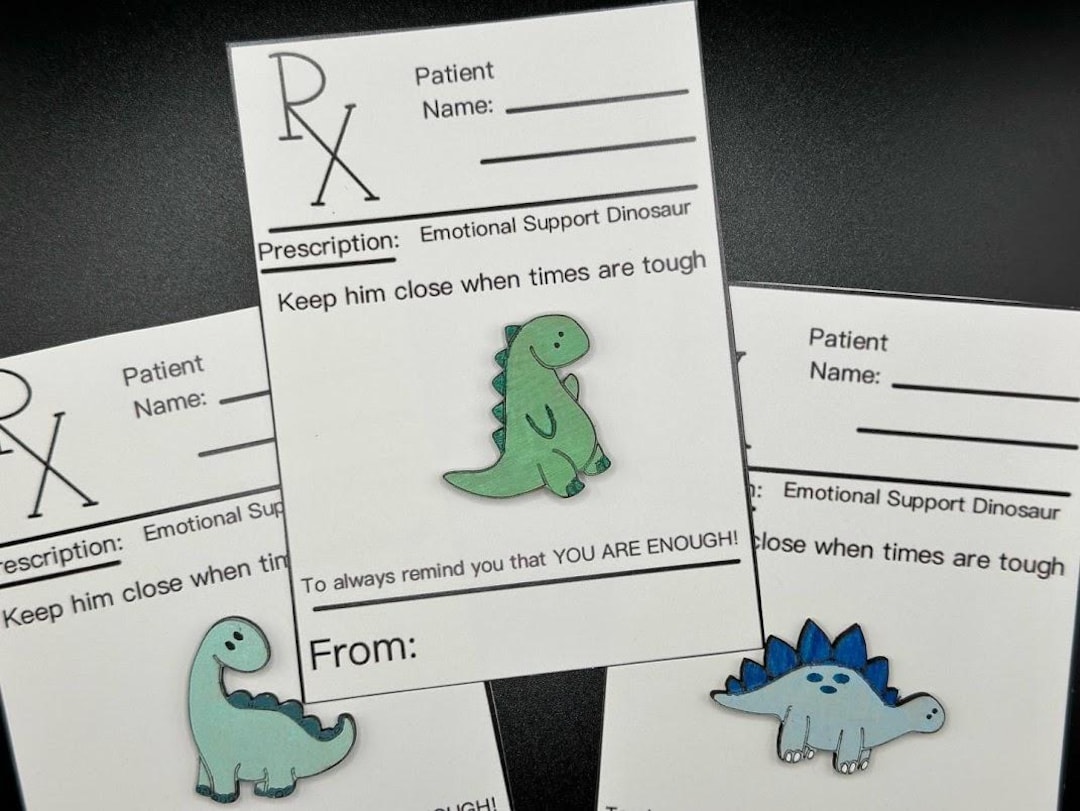 Emotional Support Dinosaurs - Etsy
