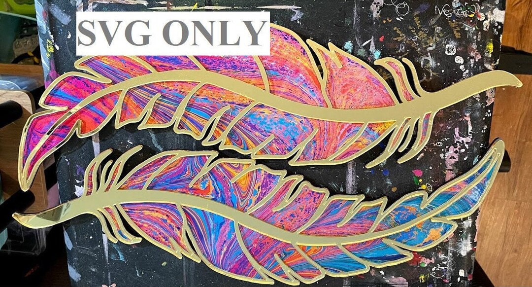 Layered Feather - SVG ONLY - Etsy