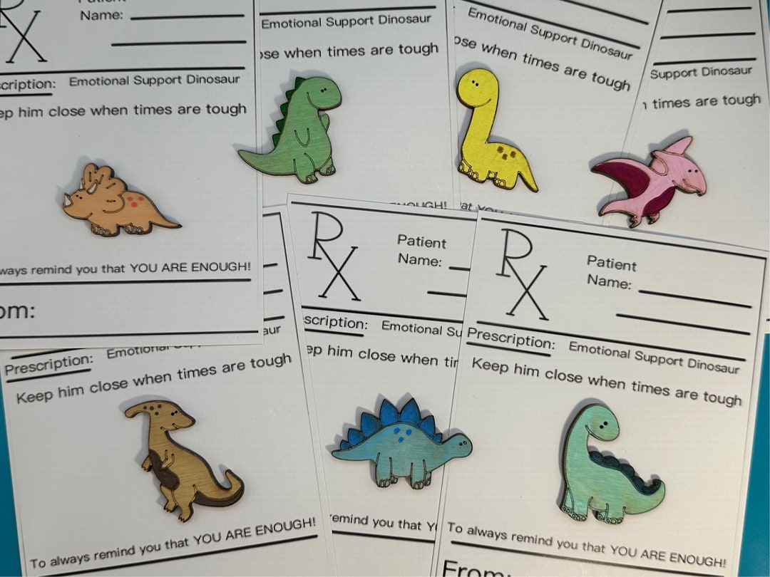 Emotional Support Dinosaurs Series 1 - Etsy