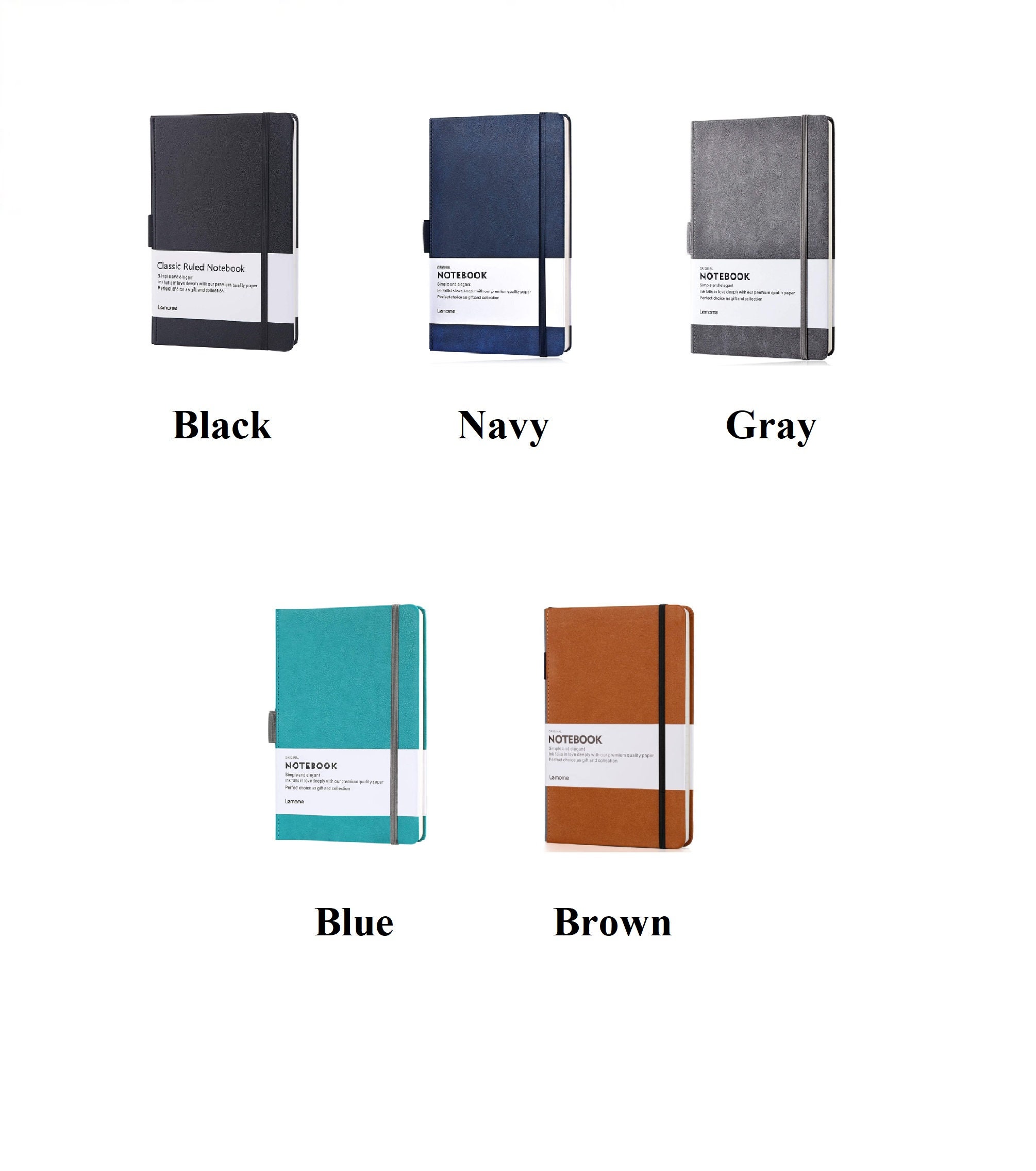 Personalized Thick Classic Notebook With Pen Loop/a5 | Etsy