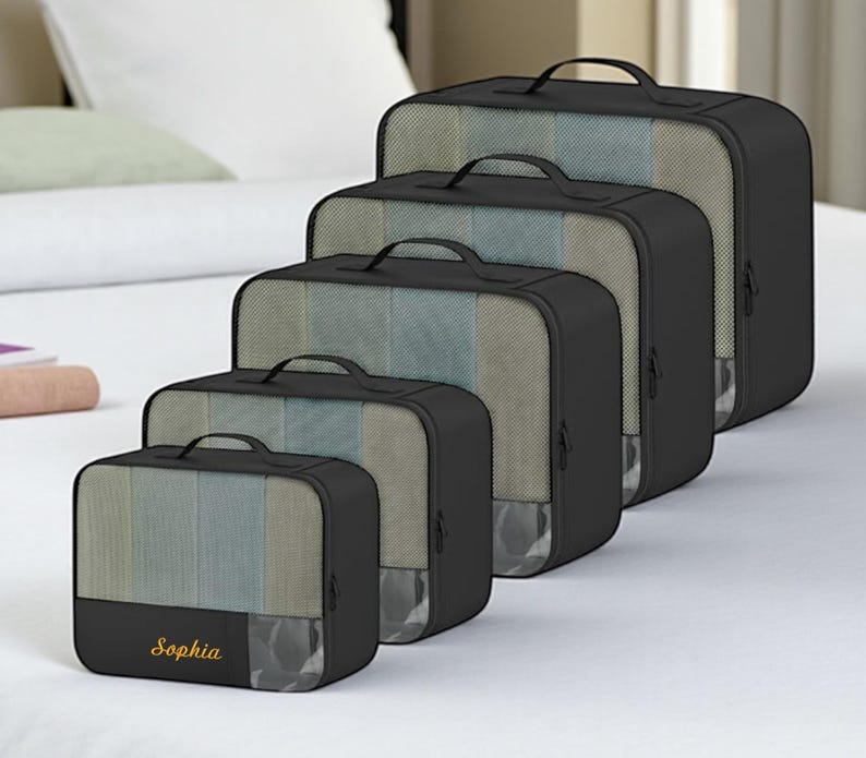 Personalized Travel Set 9 Packing Cubes Luggage Packing/organizers for ...