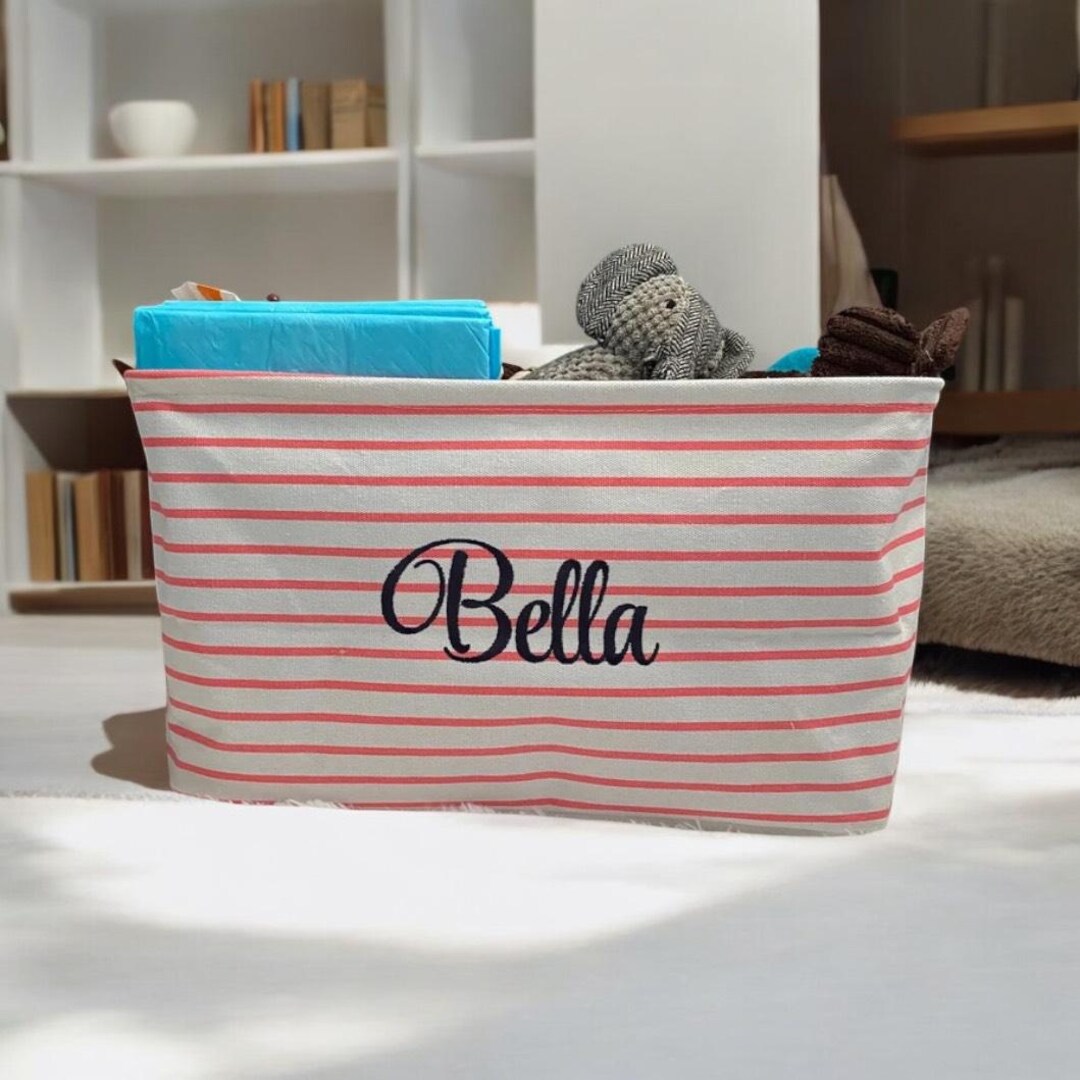 Personalized Storage Bins for Kids/baby/baby Shower/school/pets/canvas ...