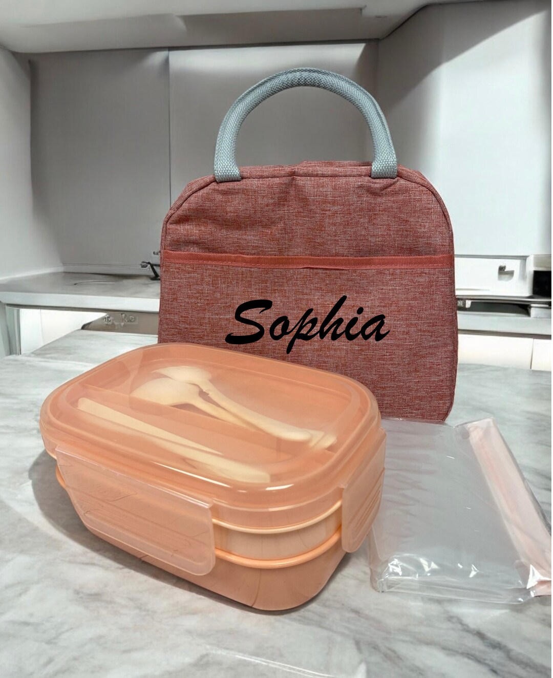 Personalized Lunch Box With Bag - All-in-one Stackable Lunch Containers ...
