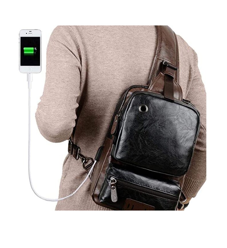 Personalized Sling Bag PU Leather Shoulder Backpack for | Etsy