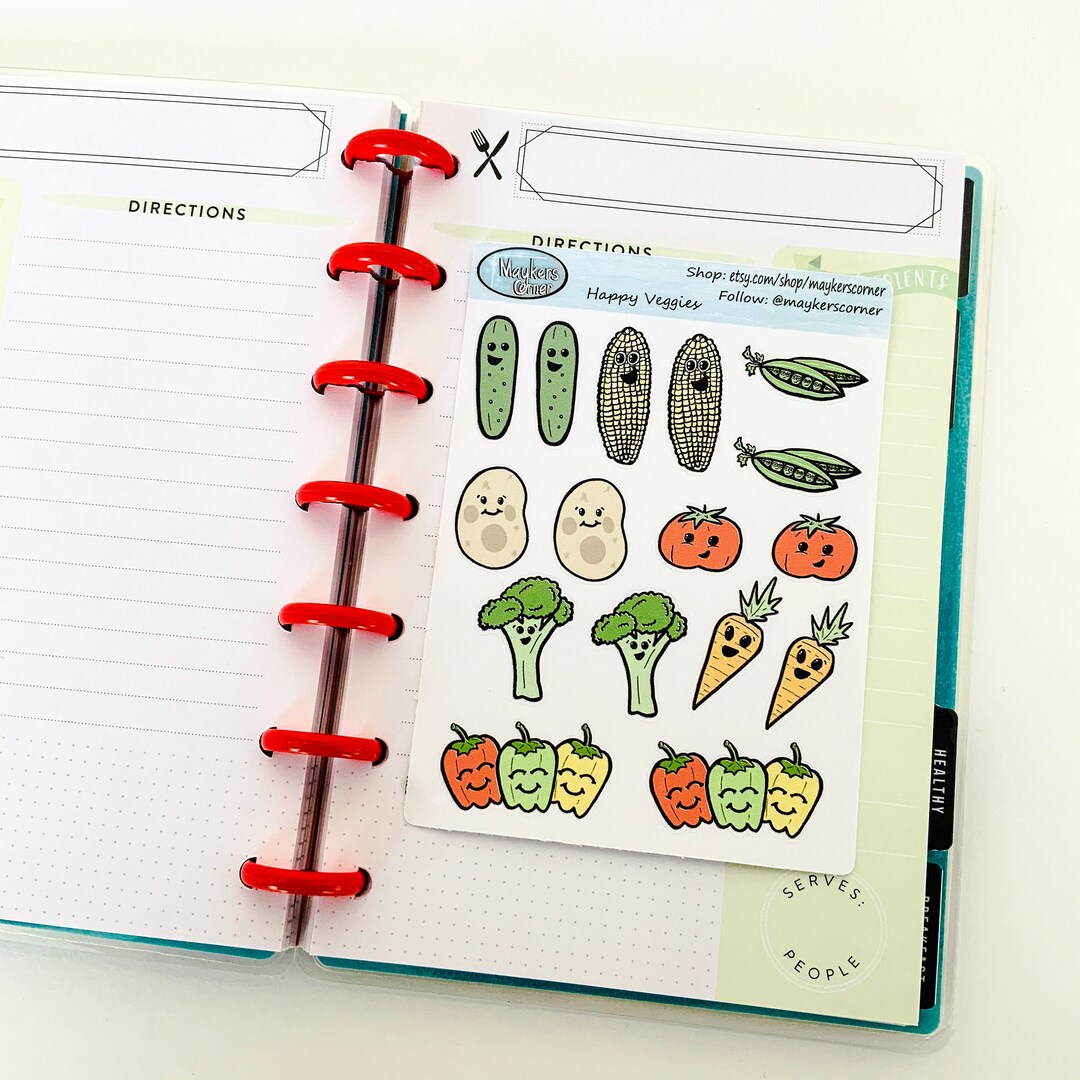 Happy Veggies stickers, veggie stickers, veggie sticker, veggies ...